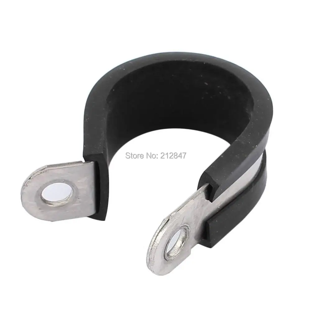 6mm-Dia-EPDM-Rubber-Lined-R-Shaped-Stainless-Steel-Pipe-Clips-Hose-Tube ...