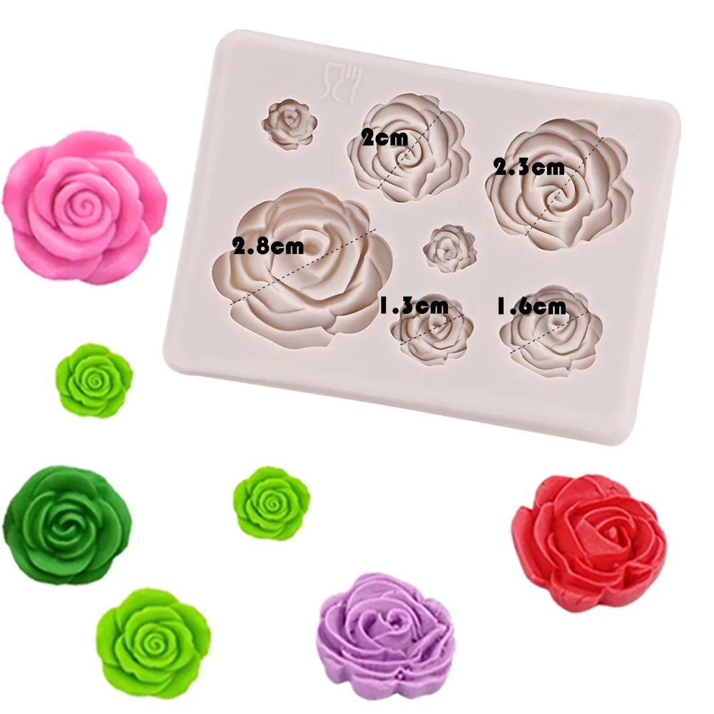 Rose Flowers Silicone Mold Cake Chocolate Mold Wedding Cake Decorating ...
