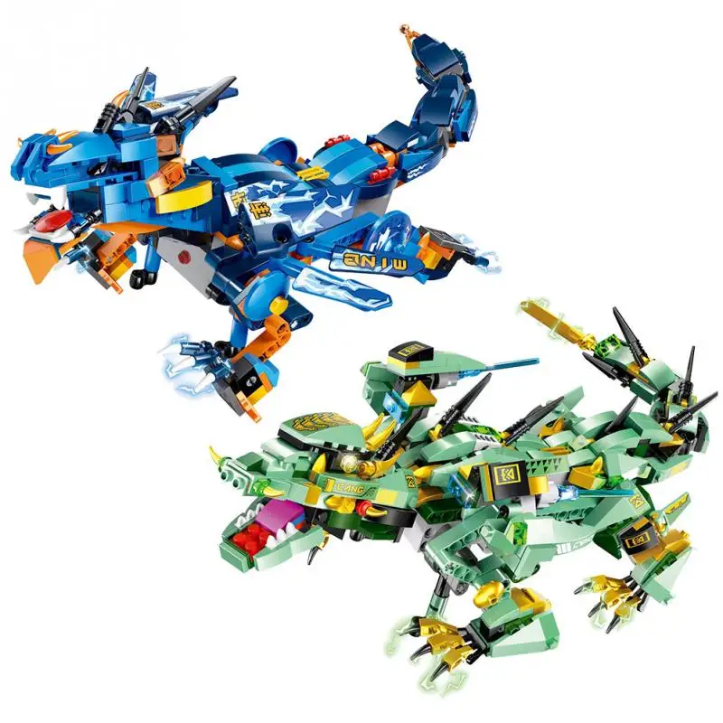 Building Block Dragon toy 4 Channels Building Blocks Brick DIY Assemble ...