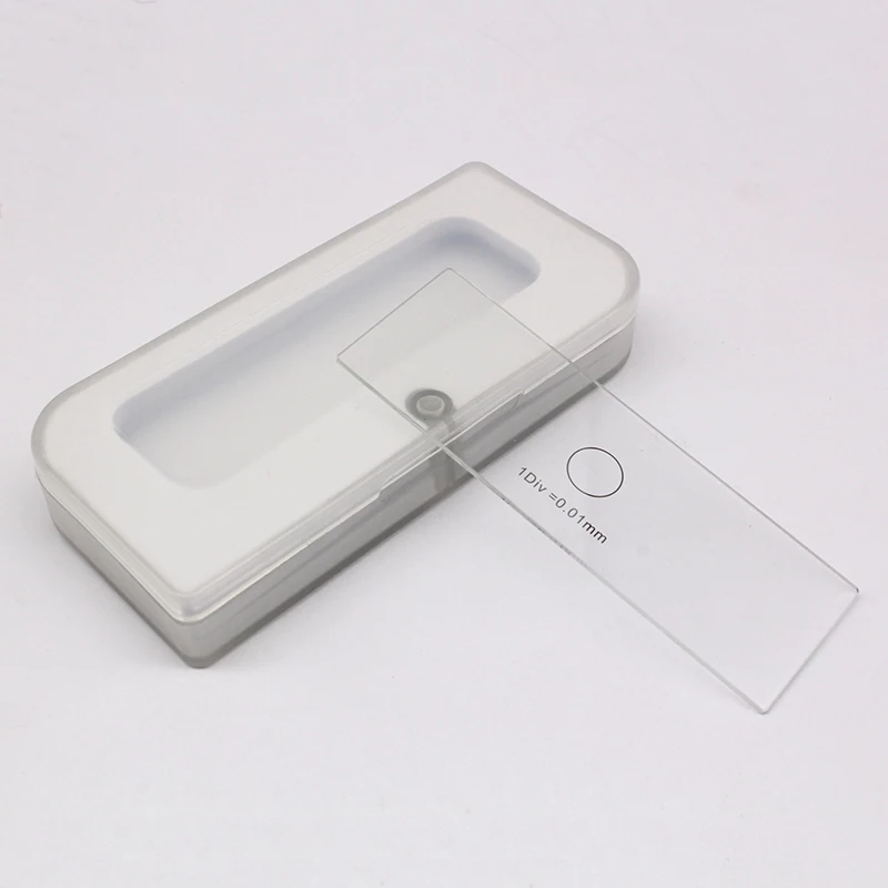 Microscope Stage Micrometer DIV 0.01 mm Reticle Ruler Slide Scale ...