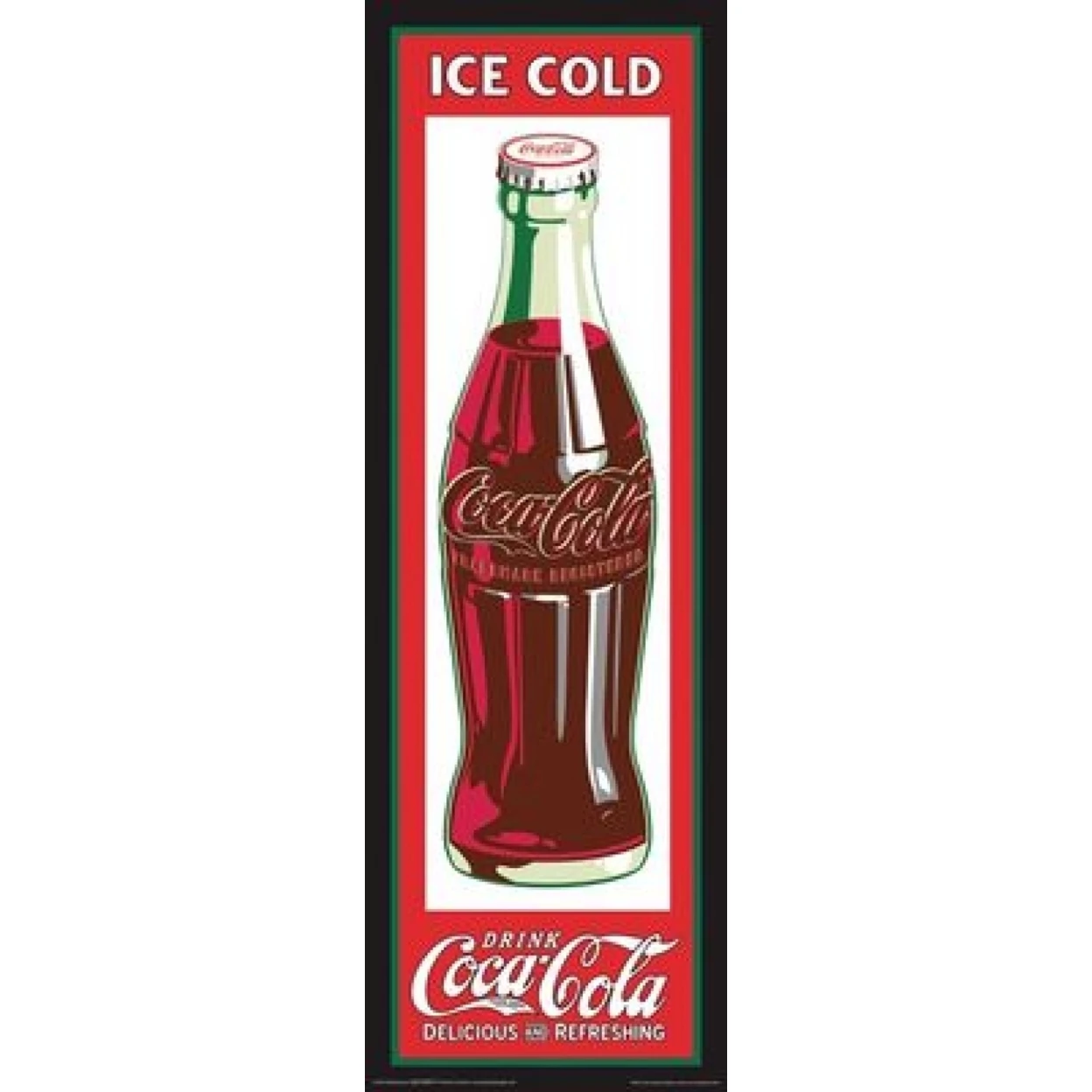 Coca Cola Bottle Door Poster Print (12 x 36)|Plaques & Signs| - AliExpress