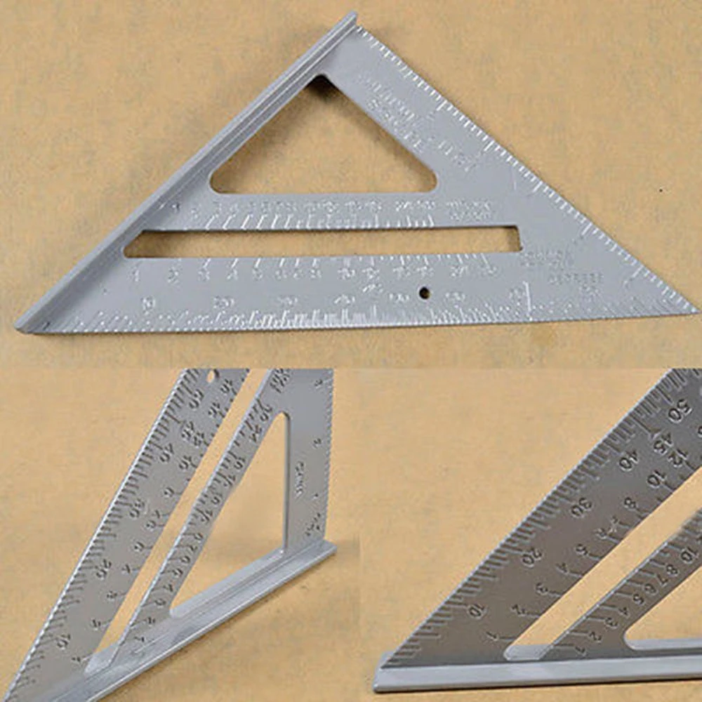 6.5in Aluminum Alloy Triangle Rulers Protractor Miter Framing ...