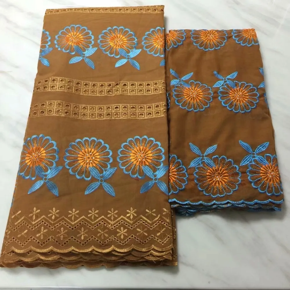 Nigerian Party Laces 5yard/lot Cotton Embroidery Lace Fabric High ...