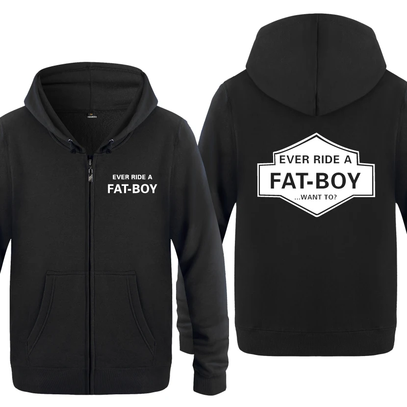 Fat Boy Funny Humor Joke Sweatshirts Men 2018 Mens Zipper Hooded Fleece ...