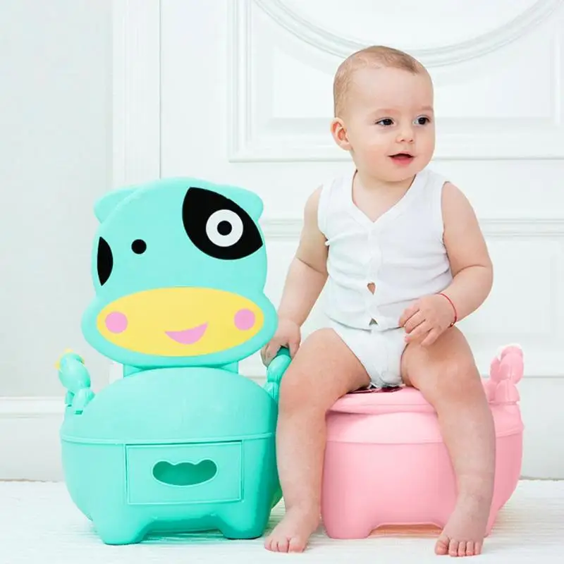 Cow Baby Potty Toilet Bowl Cute Cartoon Training Pan Toilet Seat Urinal ...
