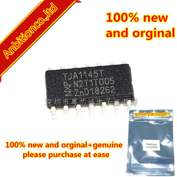 5 шт. и TJA1145T TJA1145 приемник и приемопередатчик интерфейса драйвер для коммуникационная ...