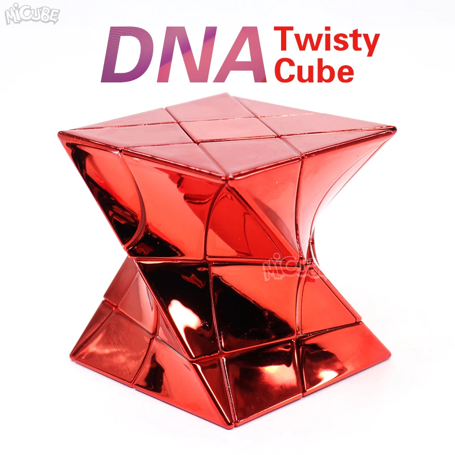 교실 dna 큐브 twisty 골드 도금 3x3x3 매직 큐브 특별 이상한 모양 퍼즐 어린이를위한 교육 완구 moyu cube|매직 큐브| - AliExpress