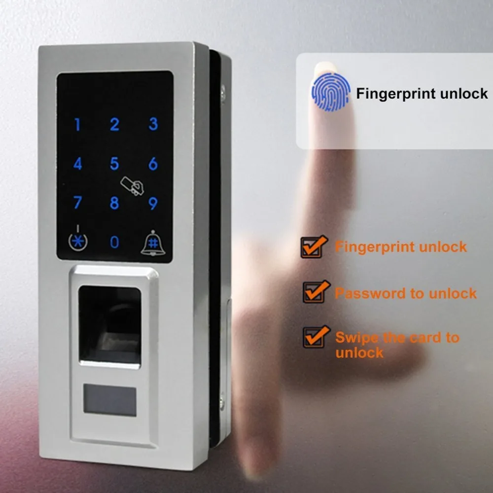 No Drill Security Biometric Fingerprint & Touchscreen Digital Lock for ...