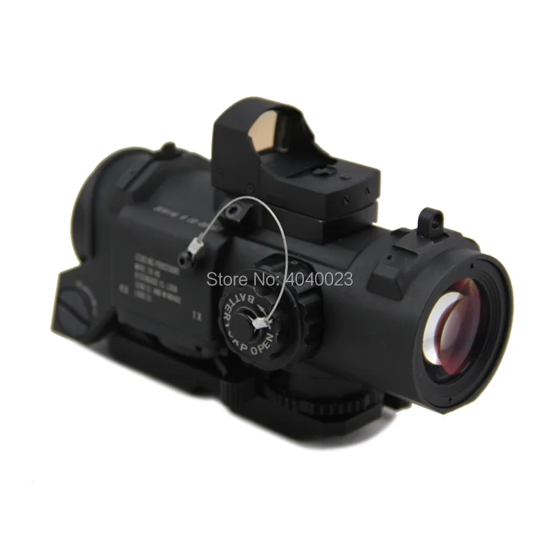 Tactical DR 4x Magnifier Optic Rifle Hunting Scope 4x32 Illuminated Mil ...