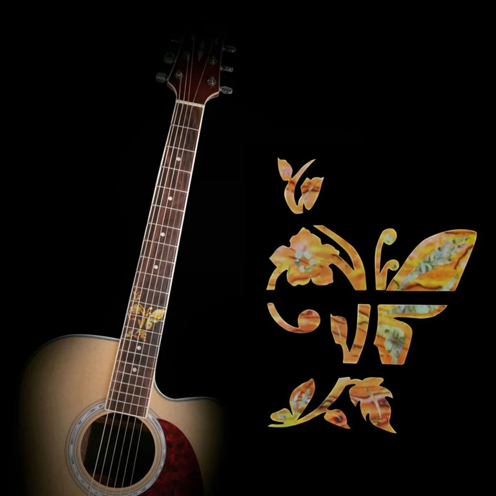 Guitarra fingerboard inlays adesivos fingerboard traste marcador ...