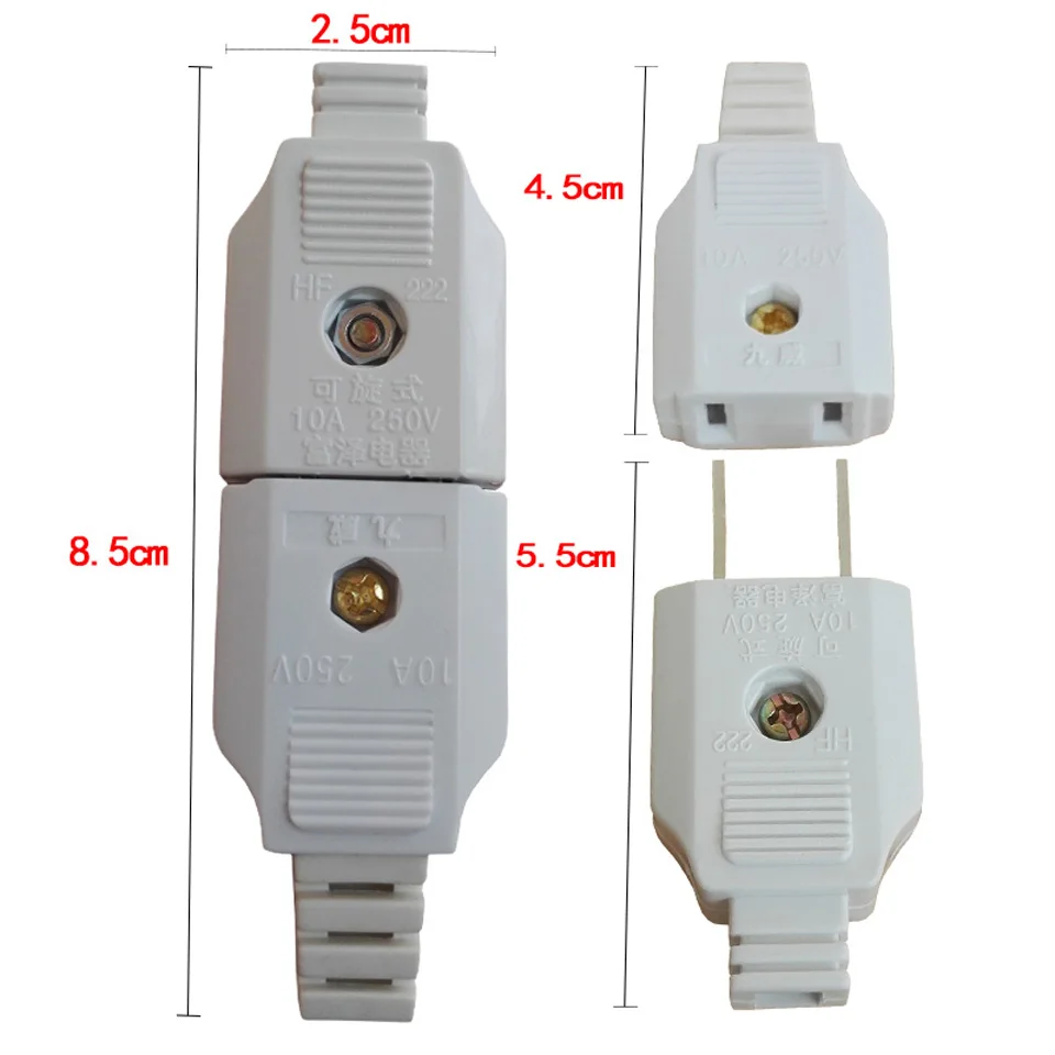 Wire, Cable & Conduit Electrical Equipment & Supplies US 2 Flat Pin AC ...