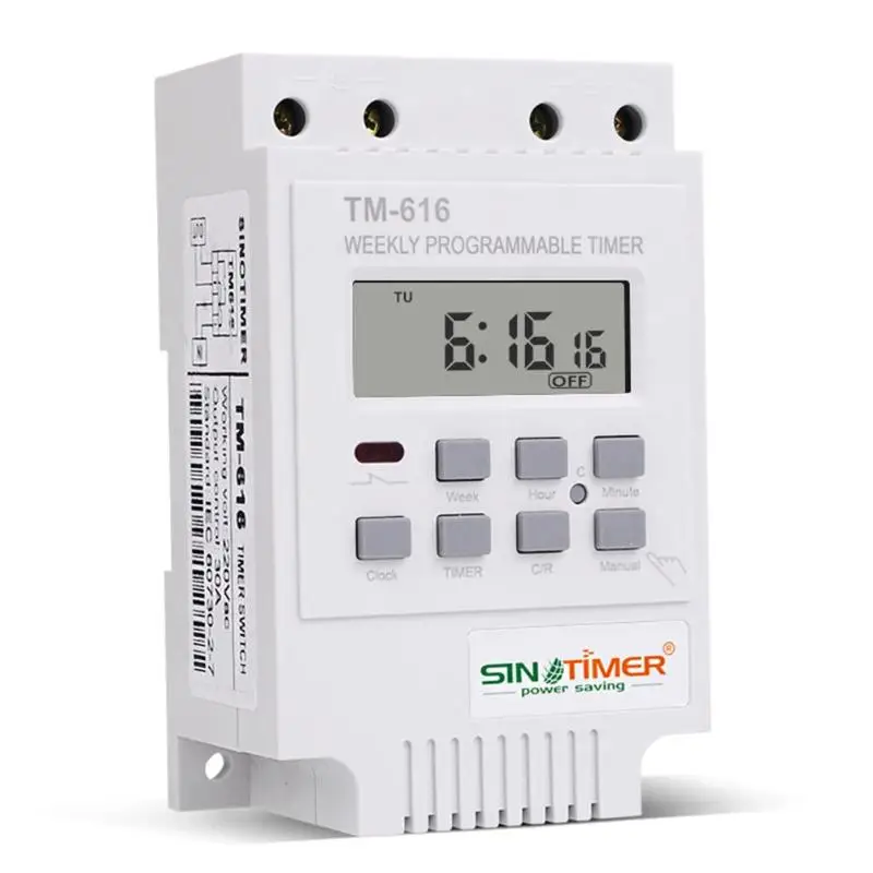Tm 616 High Precision Electronic Weekly Programmable Digital Timer Switch Relay Time Controller