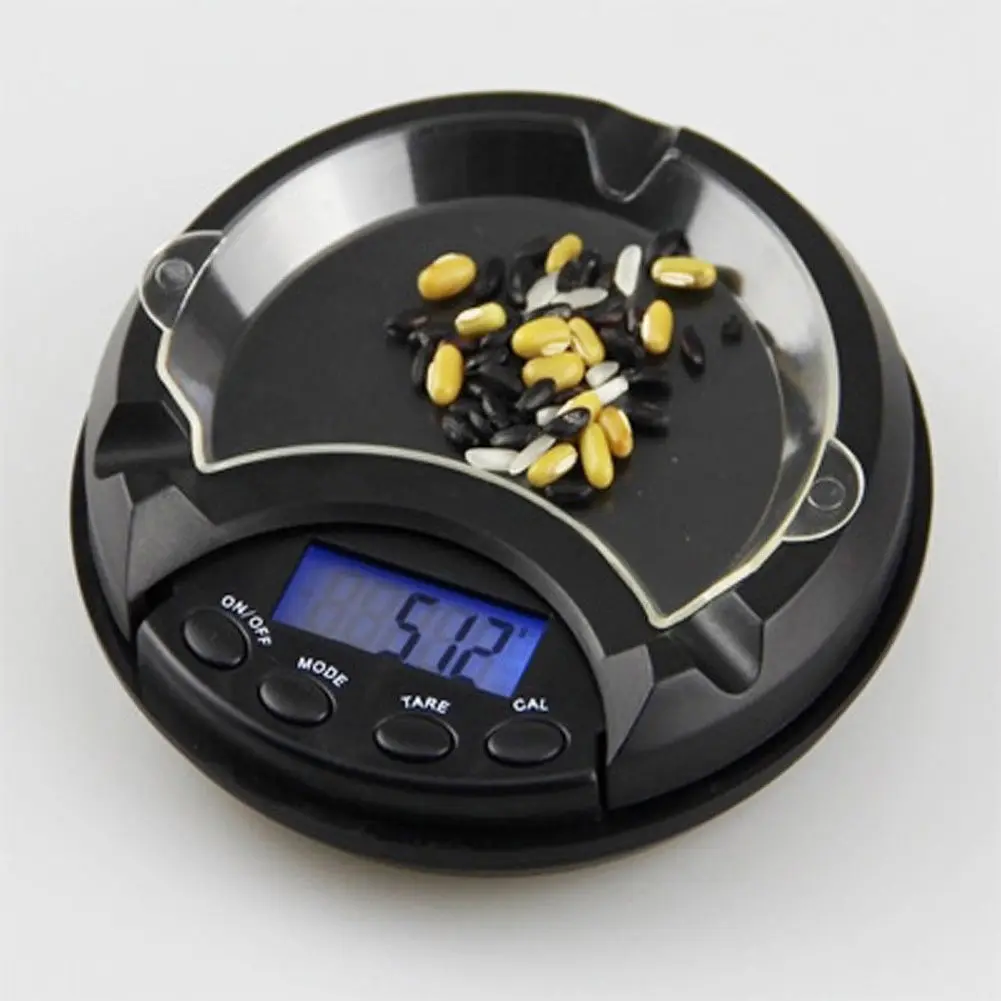 Mini Digital LCD Scale Round Ashtray Shape Electronic Balance Weighing ...