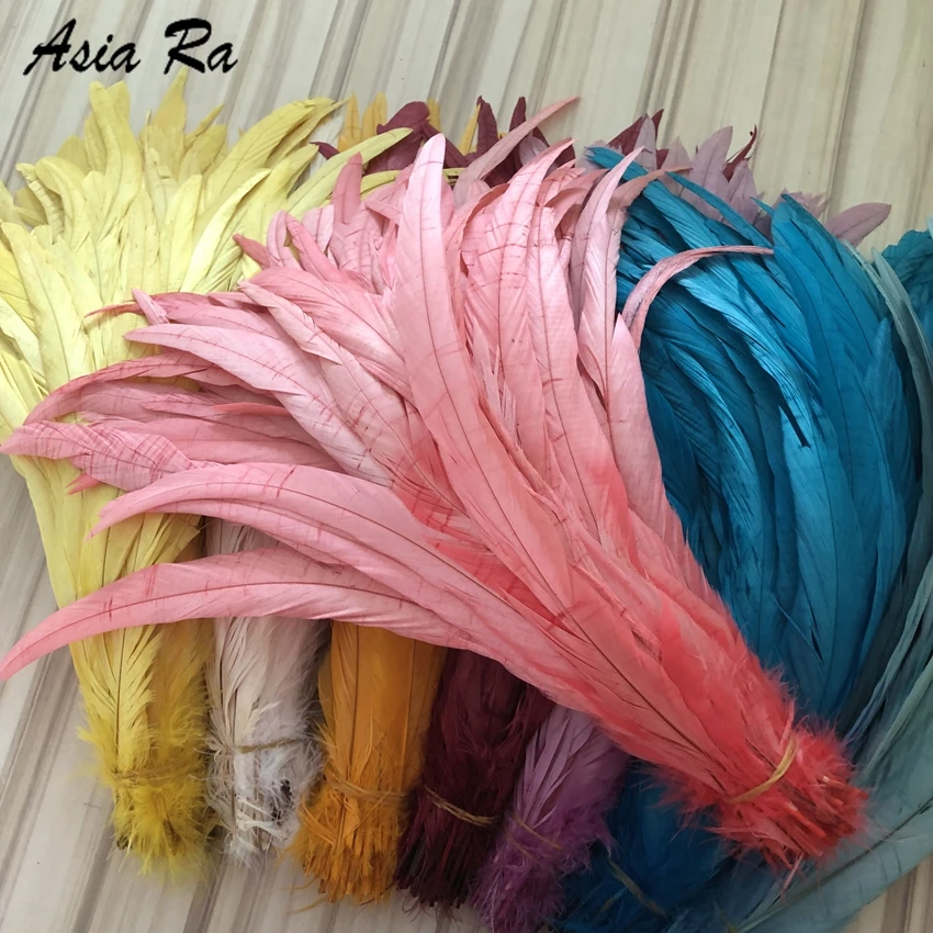 50 500pcs per lot Natural chicken tail feathers 10 12 inch 25 30 cm ...