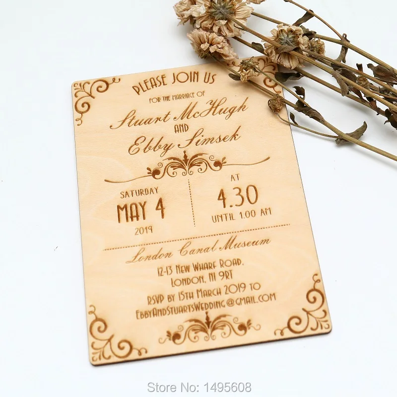 Wooden Scrolls For Invitations