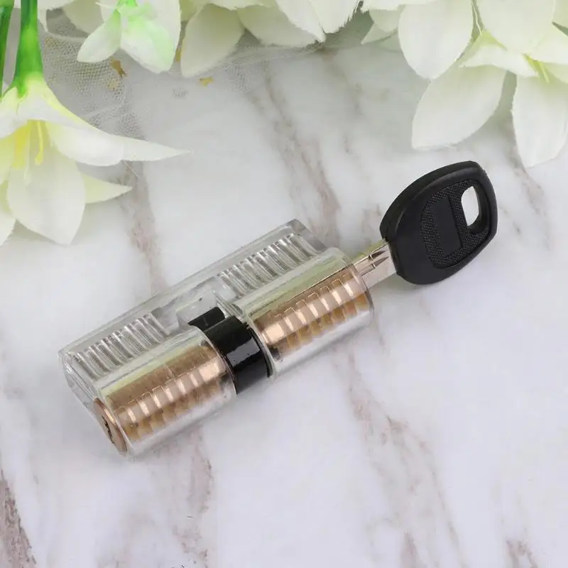 Acrylic Stainless Steel Transparent Visible Practice Cutaway Lock with ...