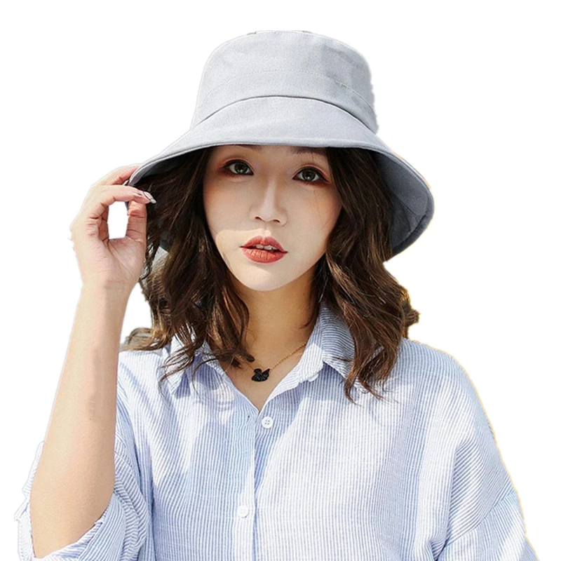 Buy 9 Styles Women Bucket Hat Wide Brim Foldable Sun