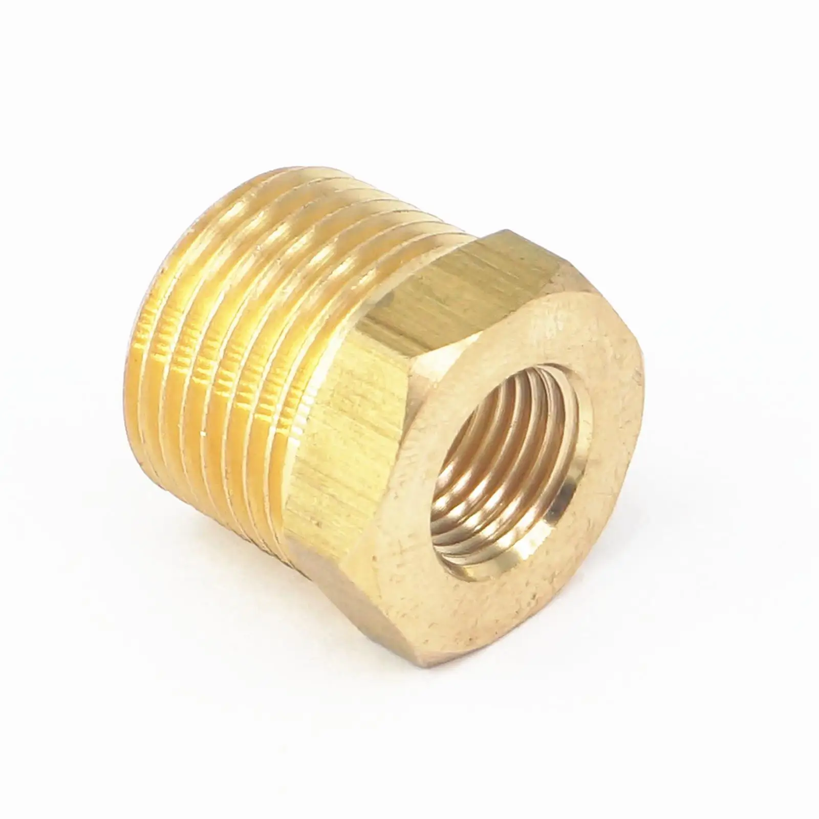 3/8" BSPT Male x 1/4" NPT Female Reducing Bushing Brass Pipe Fitting Connector Adapter Air Gas ...