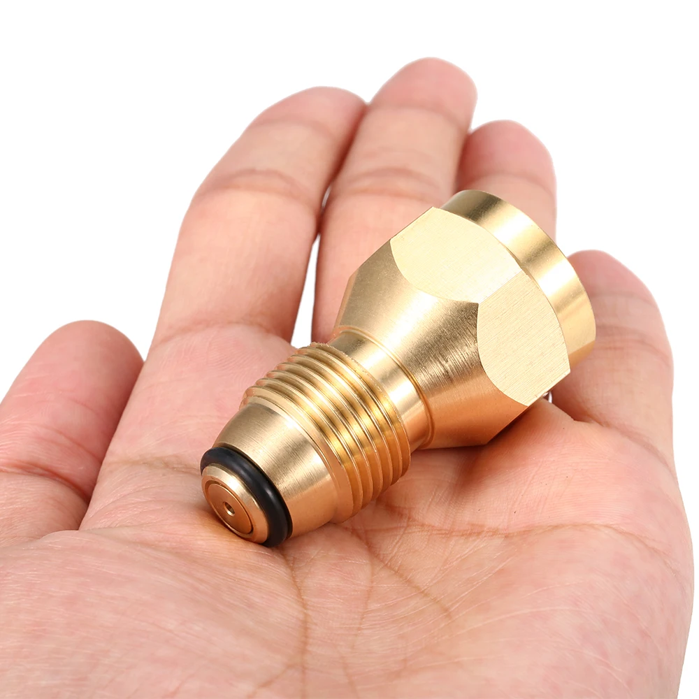 Lixada Pol Adapter Propane Refill Adapter Solid Brass Regulator Valve ...