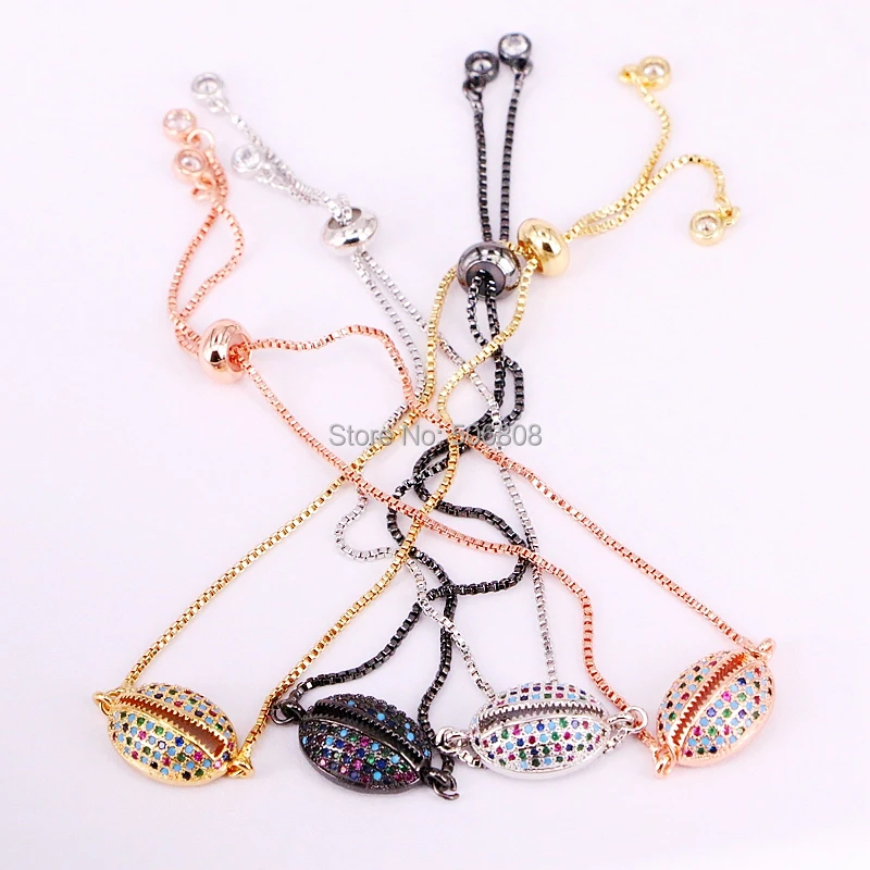 6 uds ZYZ B5667 Micro CZ Zircon Crystal Pave Concha En forma de concha ...