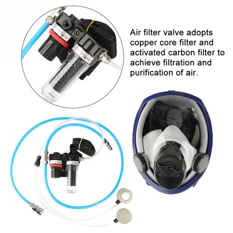 Hot Air Fed Supplied Gas Mask System Full Face Airline Respirator for ...