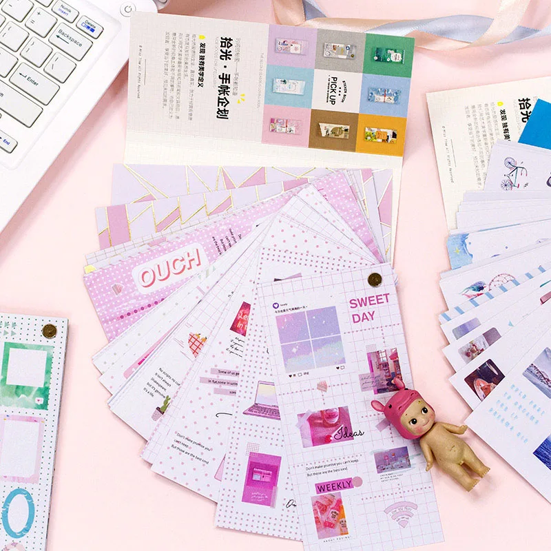 30Sheets Cute Unicorn Stickers Vintage Adhesive Stickers Kawaii ...