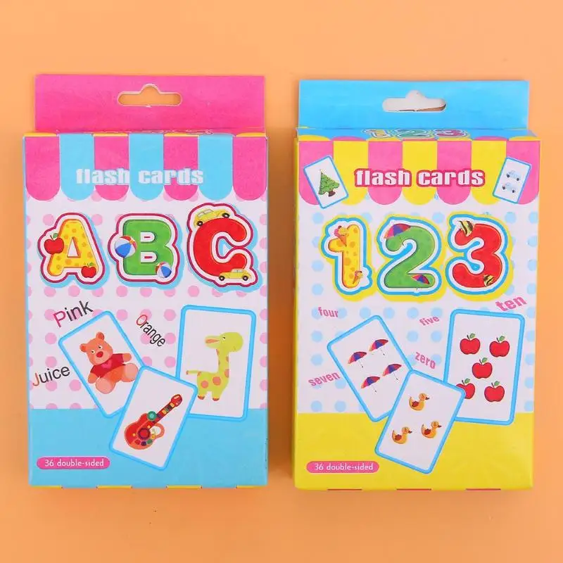 ABC English Alphabet Card 123 Writing Card Kids Literacy Educational ...