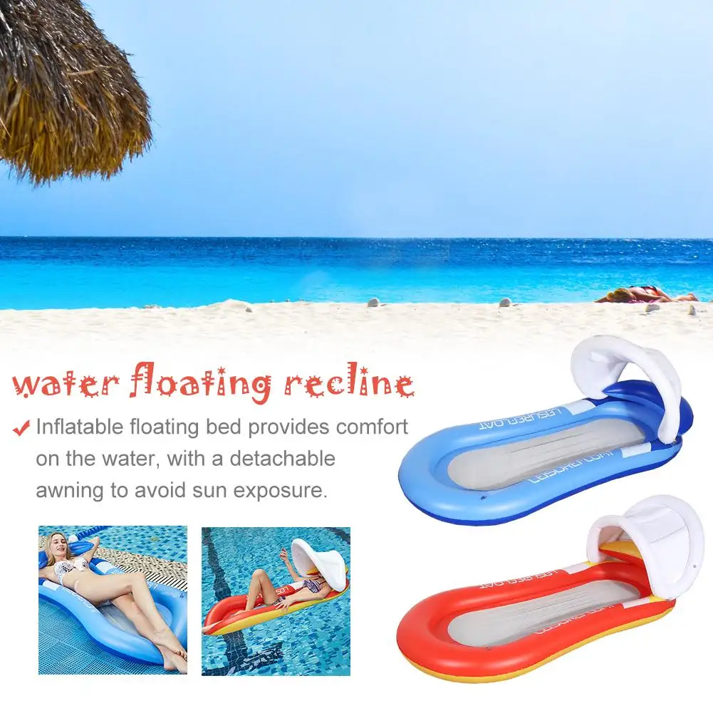 Inflatable awning awning floating bed PVC folding chair outdoor water ...