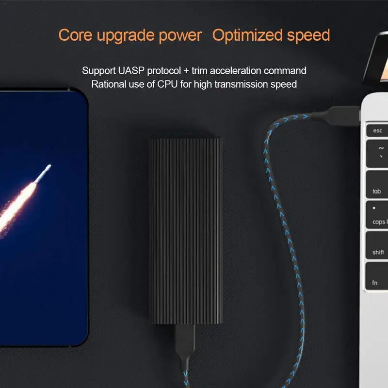 SSD Box Solid State Drive Housing Shell M.2 Mobile NVME PCIE NGFF Cover ...