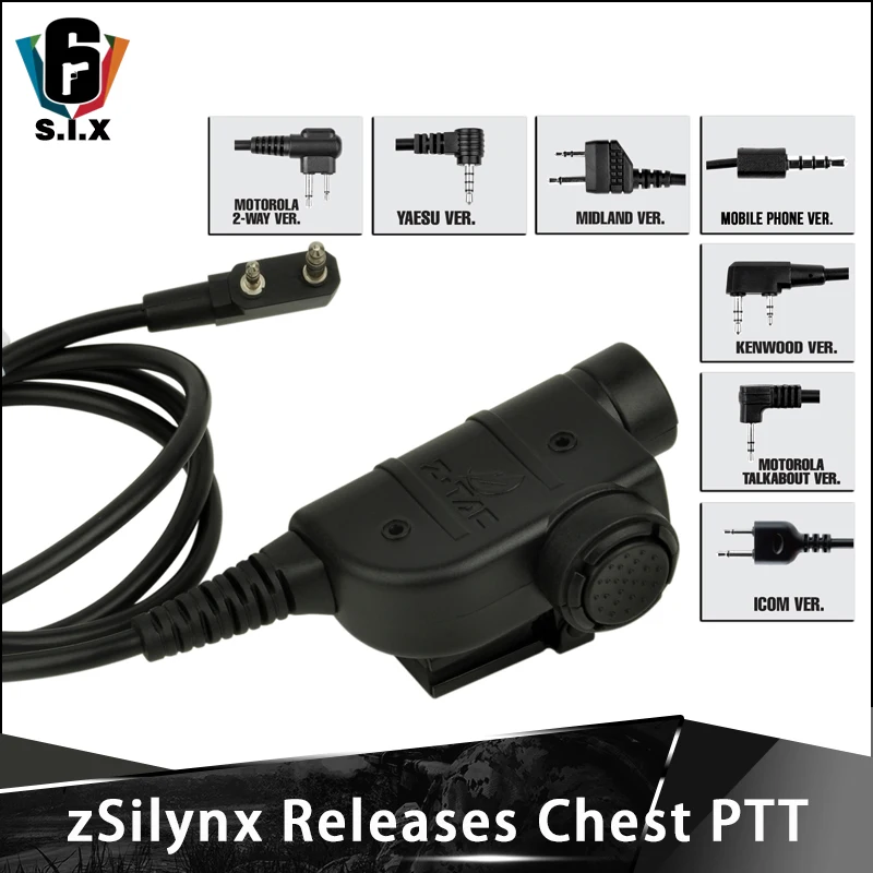 zSilynx Releases Chest PTT Push to Talk PTT Accessoires Headset PTT ...