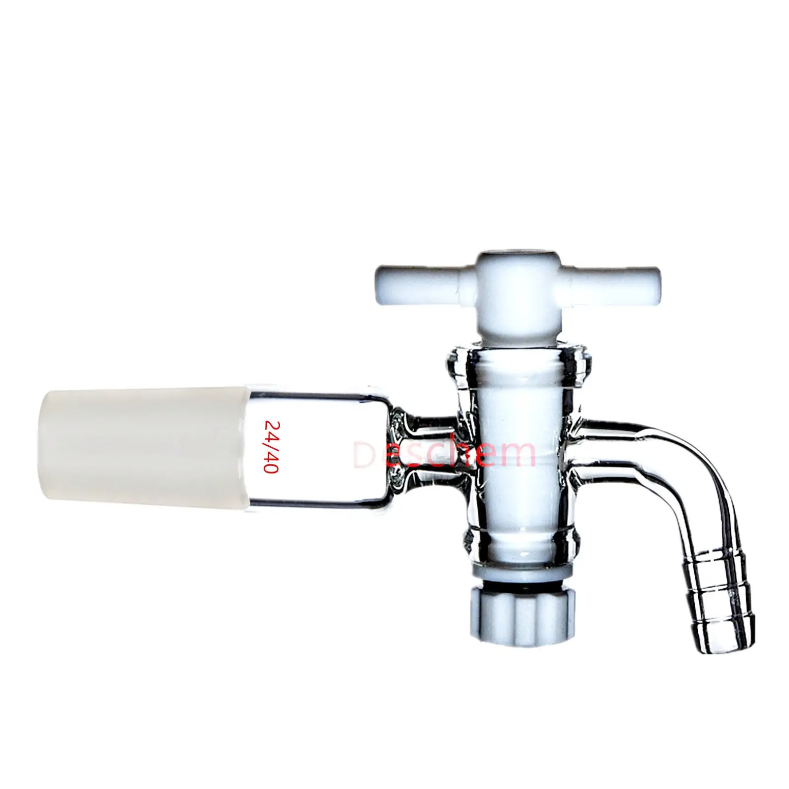 24-40-Glass-Vacuum-Adapter-Bent-Hose-Connection-Lab-PTFE-Stopcock ...