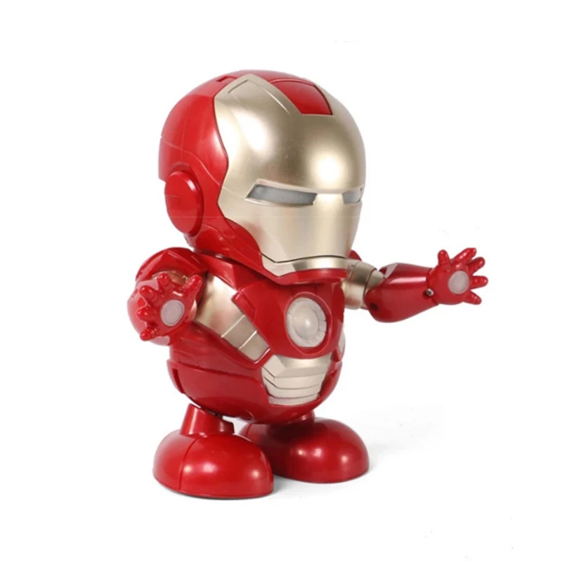 Mavel Iron Man Figure Avengers Hero Led Dance Iron Man with Sound PCV ...