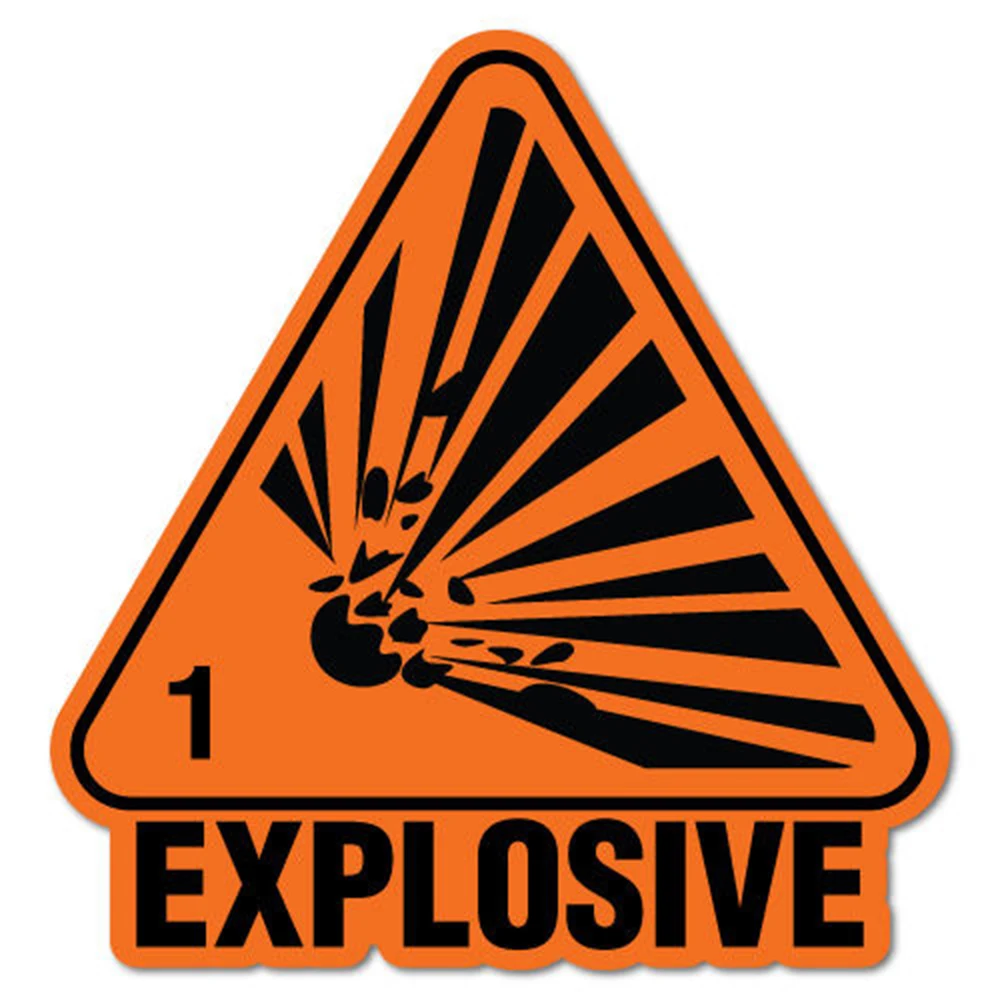 Explosive Danger Explosion Sticker Car Safety Sign Vinyl Decorative ...
