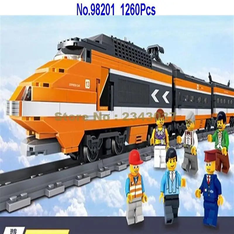 98223 1260pcs technic battery powered electric sky high-speed train ...