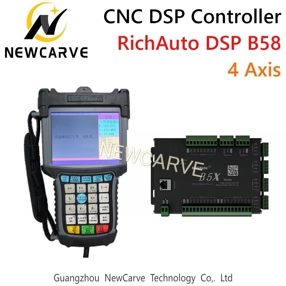RichAuto DSP B58 USB CNC Controller B58s B58e 4 Axis Control System Manual For CNC Step Servo ...