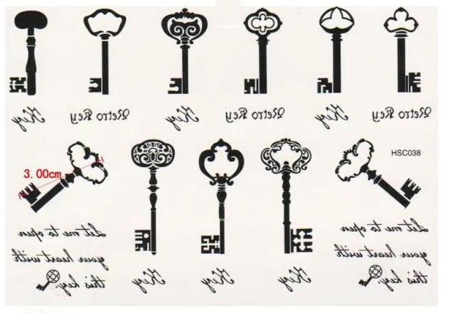 Simple Key Tattoo
