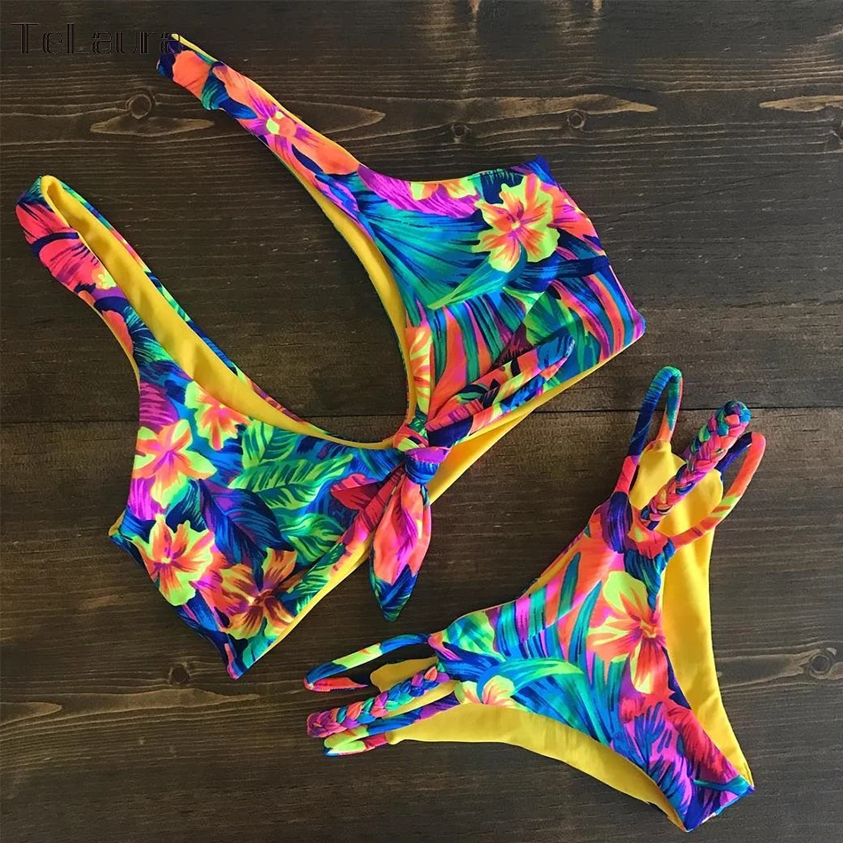 2019 Sexy Bikini Women Swimsuit Push Up Swimwear Knot Brazilian Bikini ...