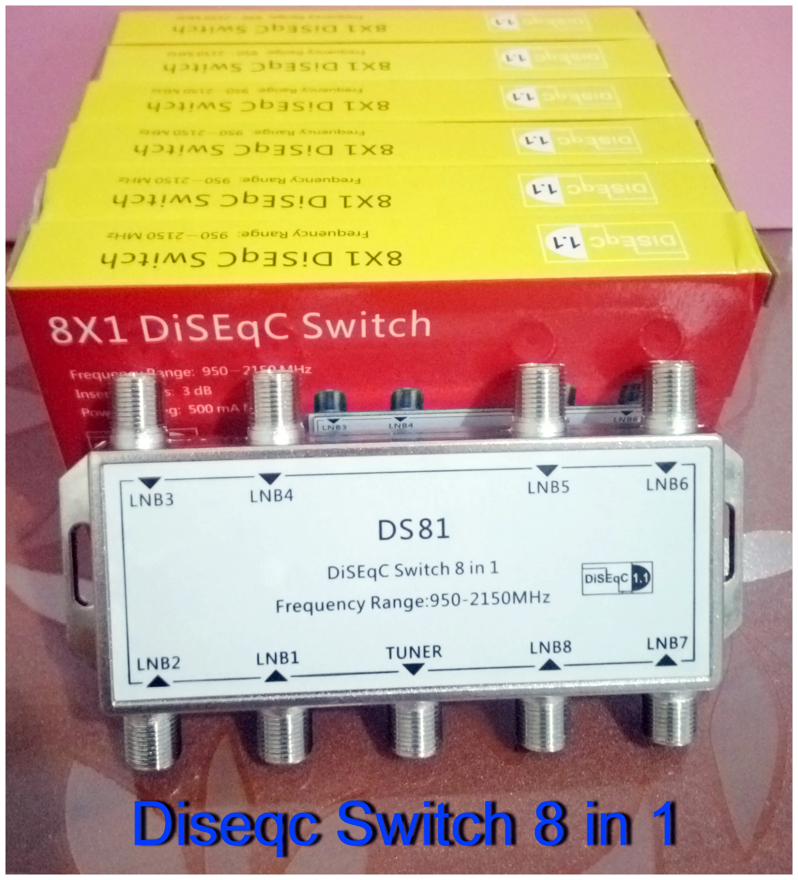 Digital DiSEqC Switch DS81 Hingh quality waterproof Satellites FTA TV ...