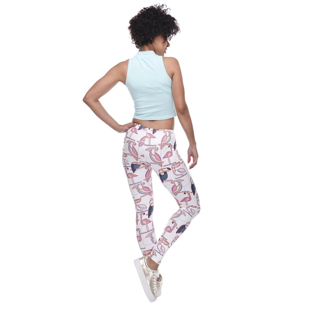 Women Legins Mandala Ombre Blue Printing Legging Fashion Casual High