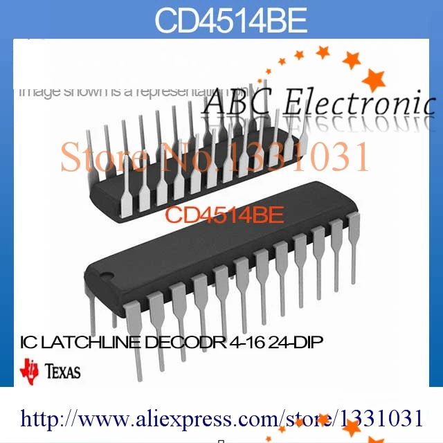 CD4514BE IC LATCH/LINE DECODR 4 16 24 DIP CD4514BE 4514 CD4514 CD4514B ...