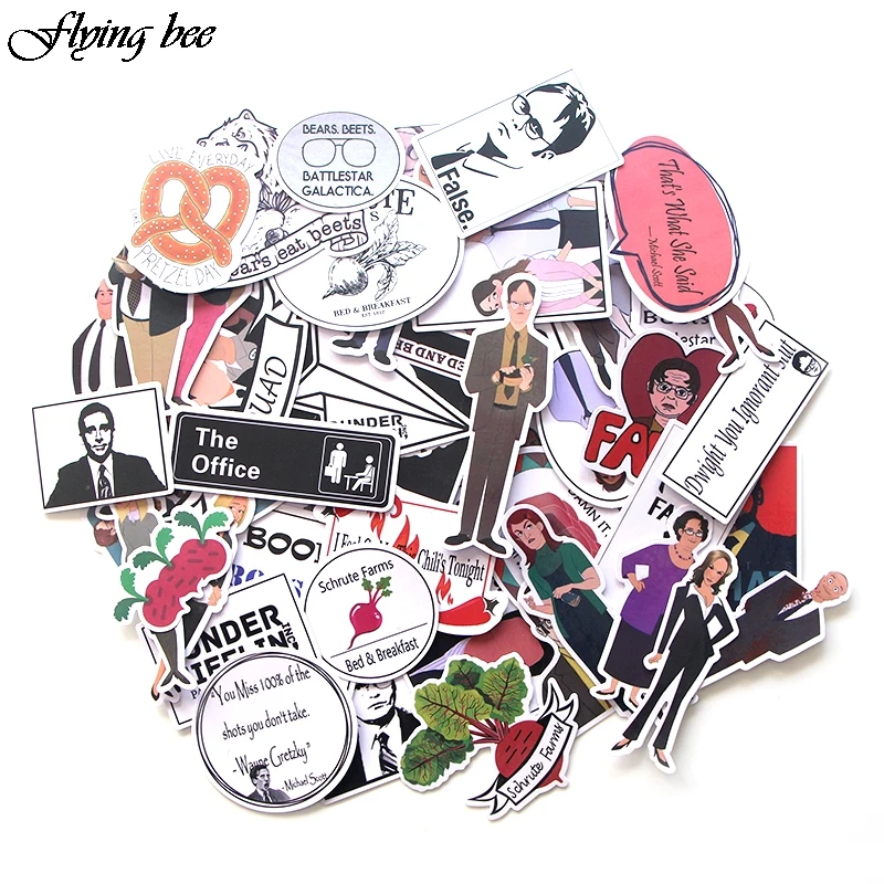 Flyingbee 46 Pcs Office Funny Staff Funny Waterproof Pvc Stickers For ...