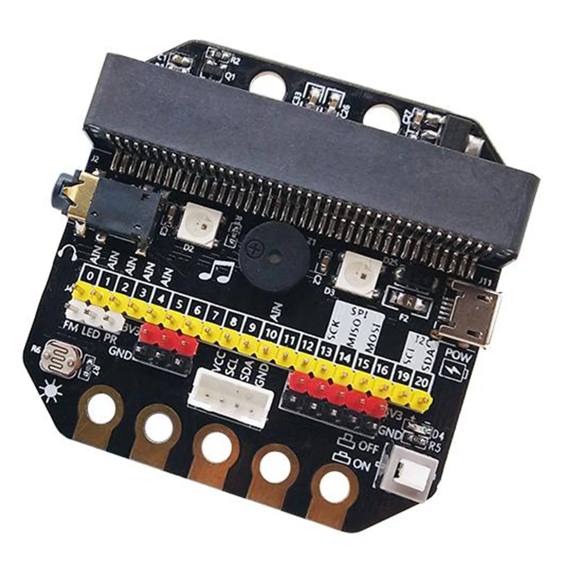 Basic:Bit IO Expansion Board Horizontal Type Pinboard Microbit Python ...