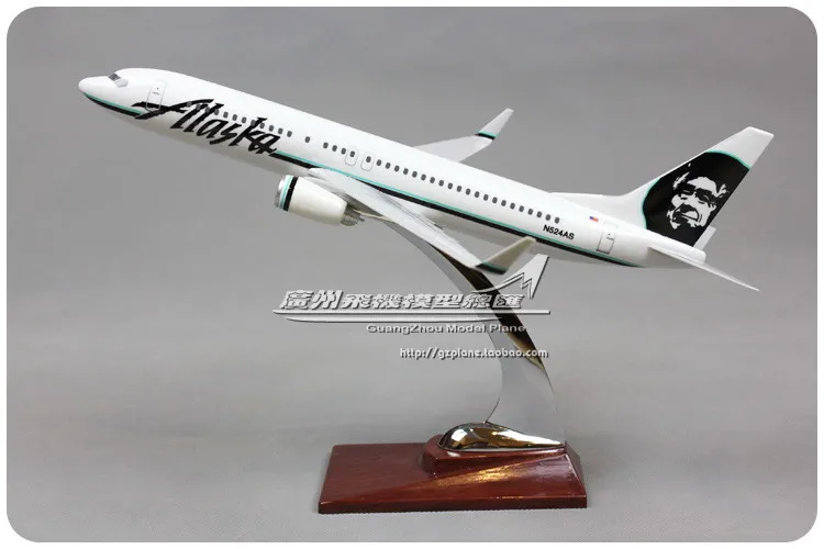 32cm Resin Boeing 737 Alaska Airlines Airplane Model Alaska B737 800 ...