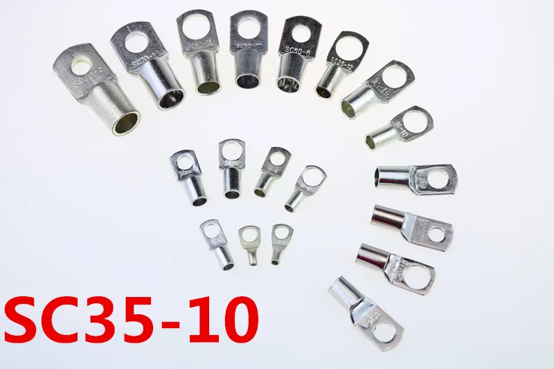 SC 35 10 35mm2 10mm 볼트 구멍 주석 도금 구리 케이블 러그 배터리 단자|cable lug|copper cable ...