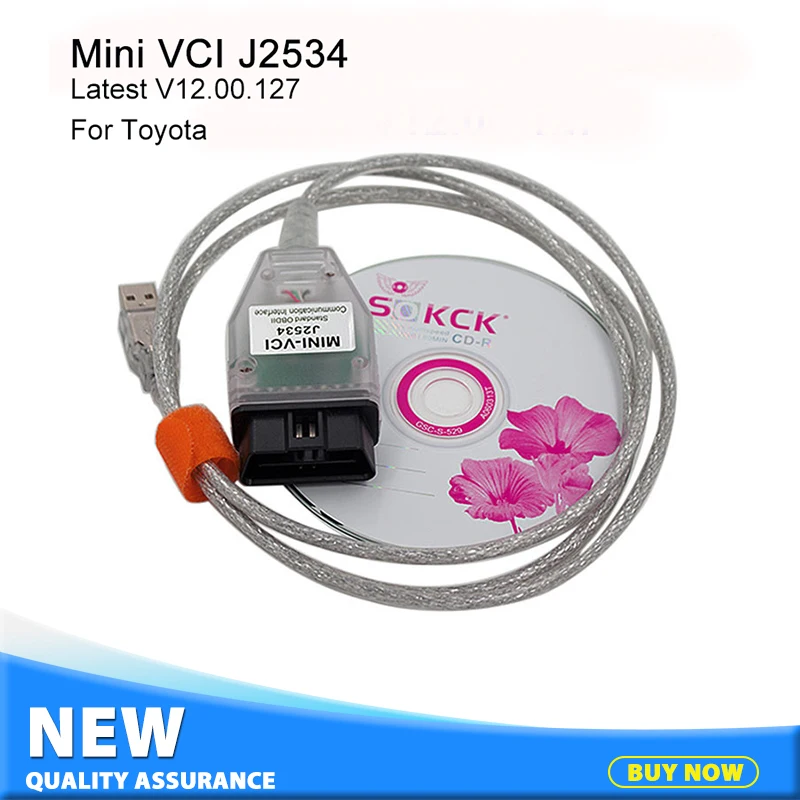 MINI VCI forTOYOTA Single Cable V12.00.127 with FTDI FT232RL Chip for ...
