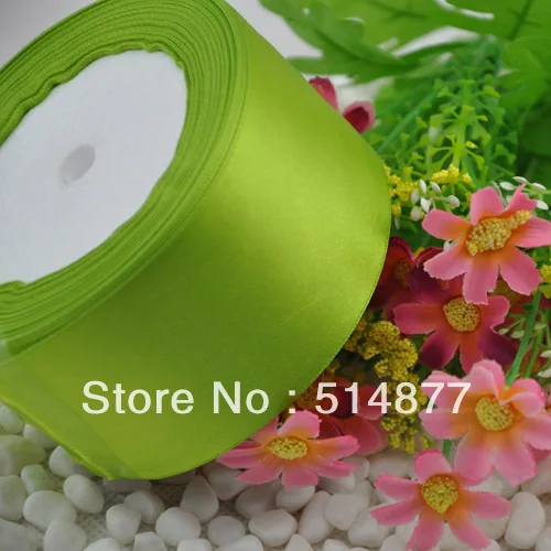 2' 50 mm satin ribbon craft/party/wedding Light Green 25Y RA02|satin ...