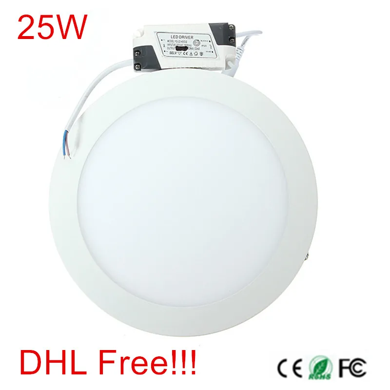 5pcs/lot Surface Mounted 25w Ac85-265v Led Round Panel Led Downlight ...