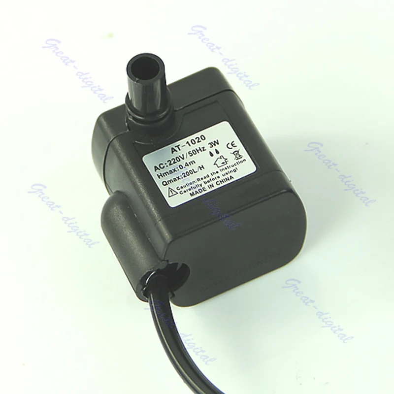 Water Pump AC 220V 3W Submersible Water Pump Aquarium Fountain Air Fish ...