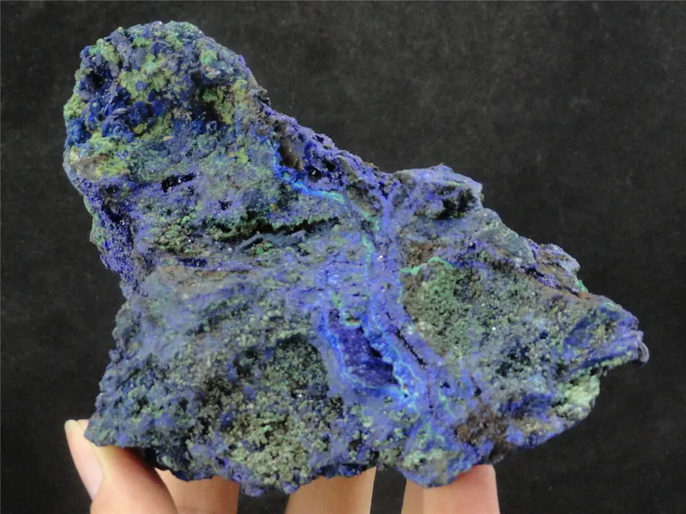 625g Pretty Top Natural Blue Azurite Crystal &green Malachite Mineral ...