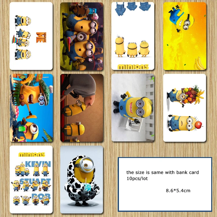 (10 pcs/lot) Card Stickers Despicable Me Bob Kevin Stuart Animal ...